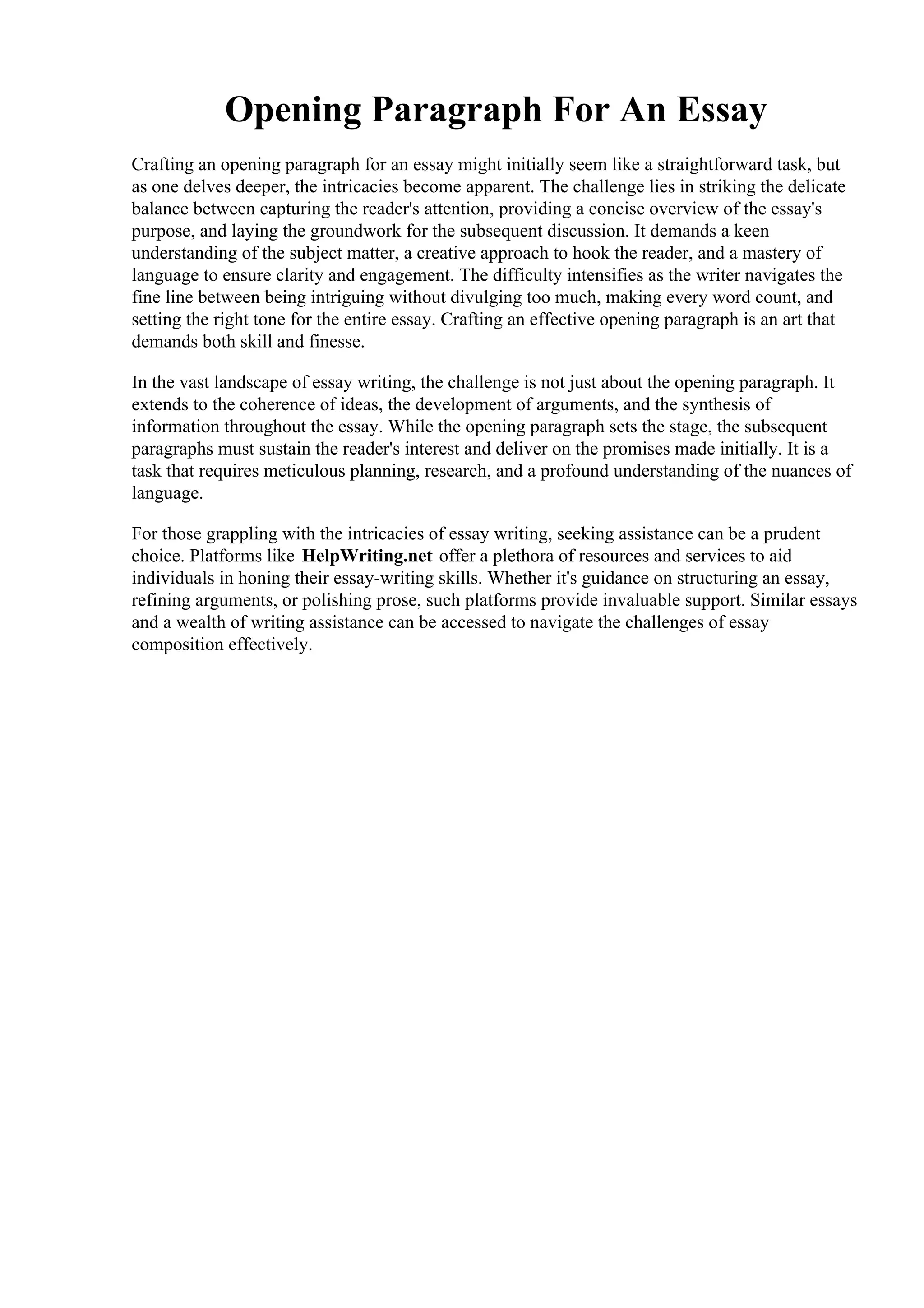 Opening Paragraph For An Essay.pdf