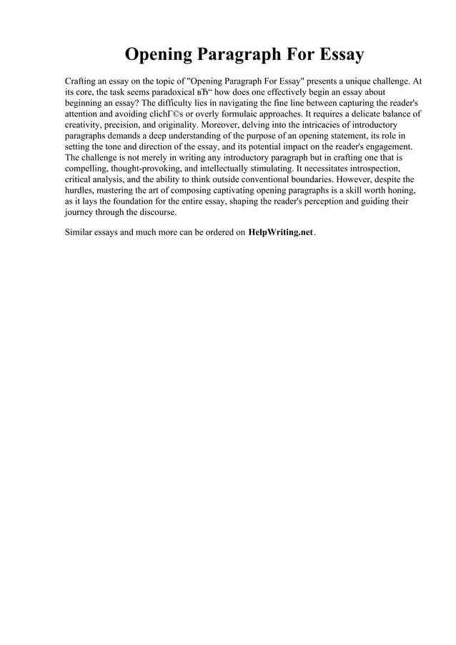 Opening Paragraph For Essay.pdf