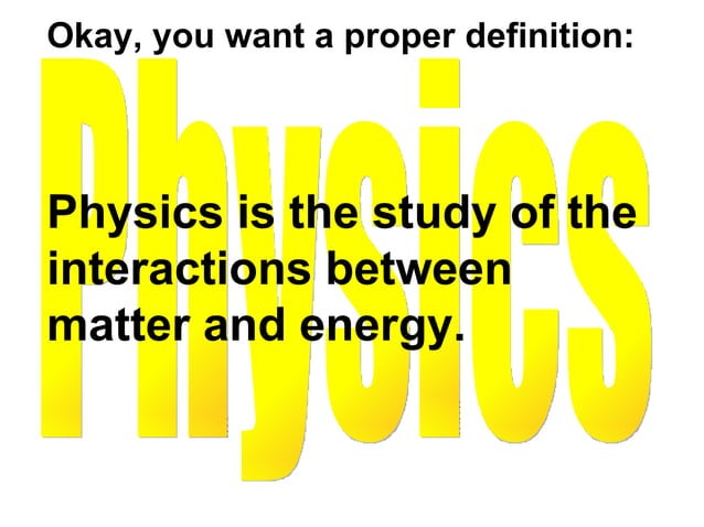 Introduction to Physics Power Point | PPT
