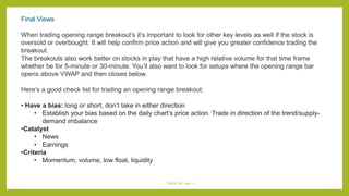 Opening range breakout trading strategy | PDF