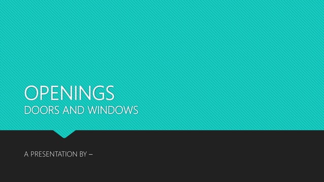 Openings | PPT