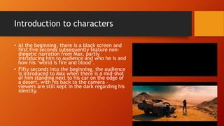 Opening scene analysis Mad Max Fury Road | PPTX