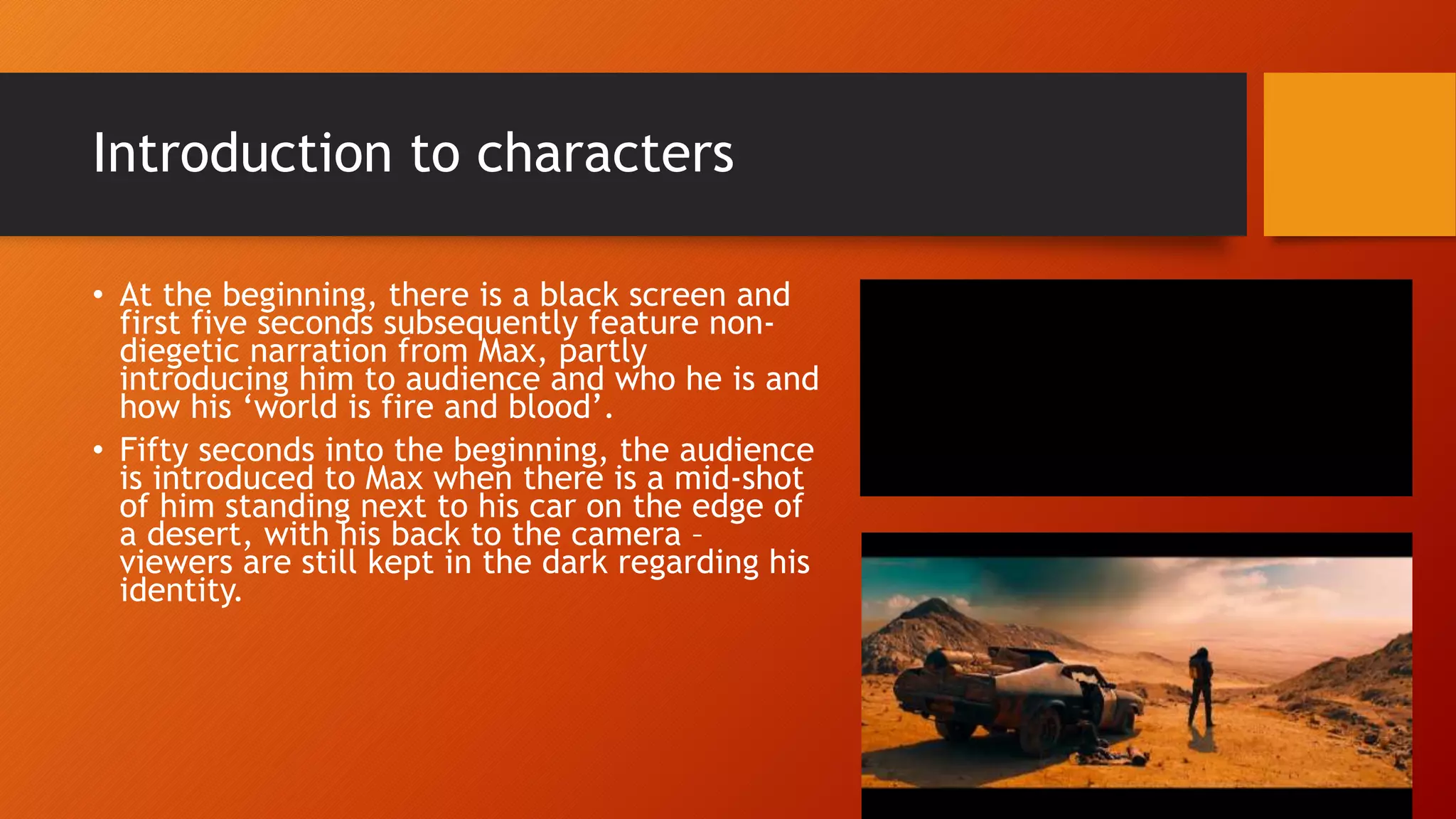 Opening scene analysis mad max fury road | PPTX