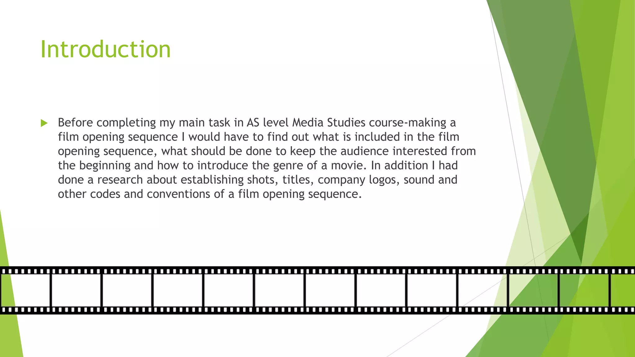 Film Opening Sequence Codes and Conventions | PPT