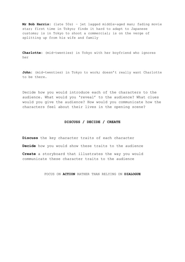 Opening scene lost in translation | DOCX