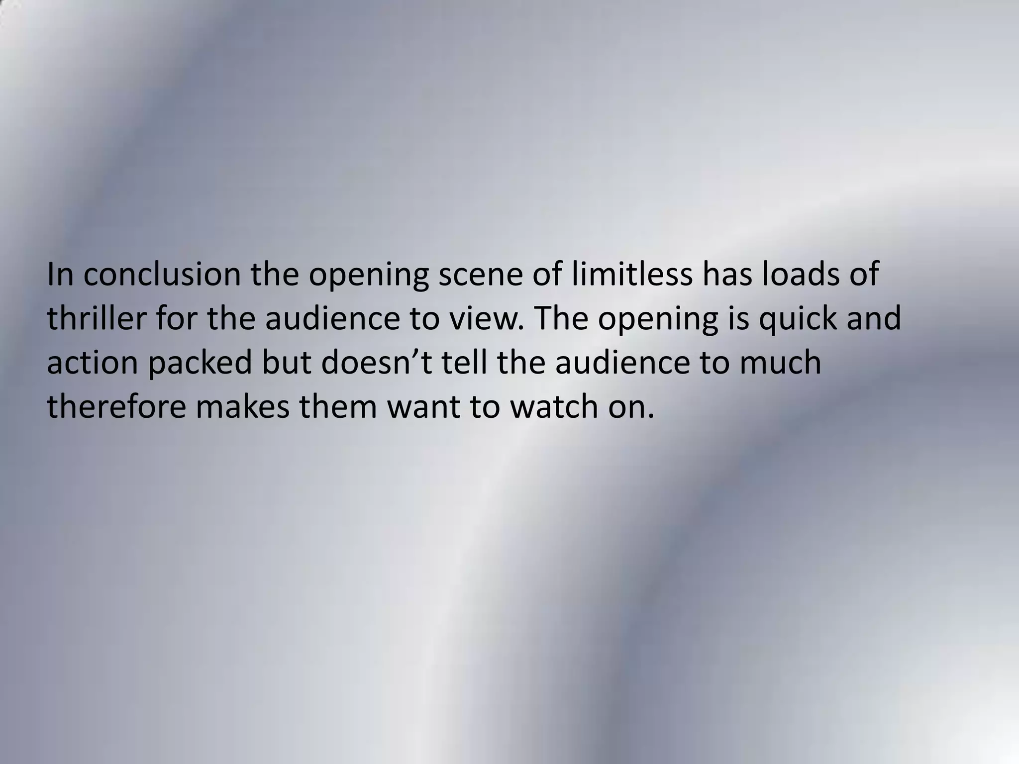 Opening scene of limitless powerpoint | PPTX