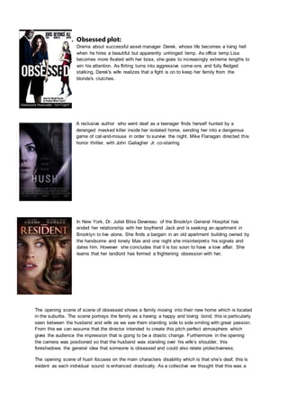 Opening scenes | DOCX | Movies | Entertainment