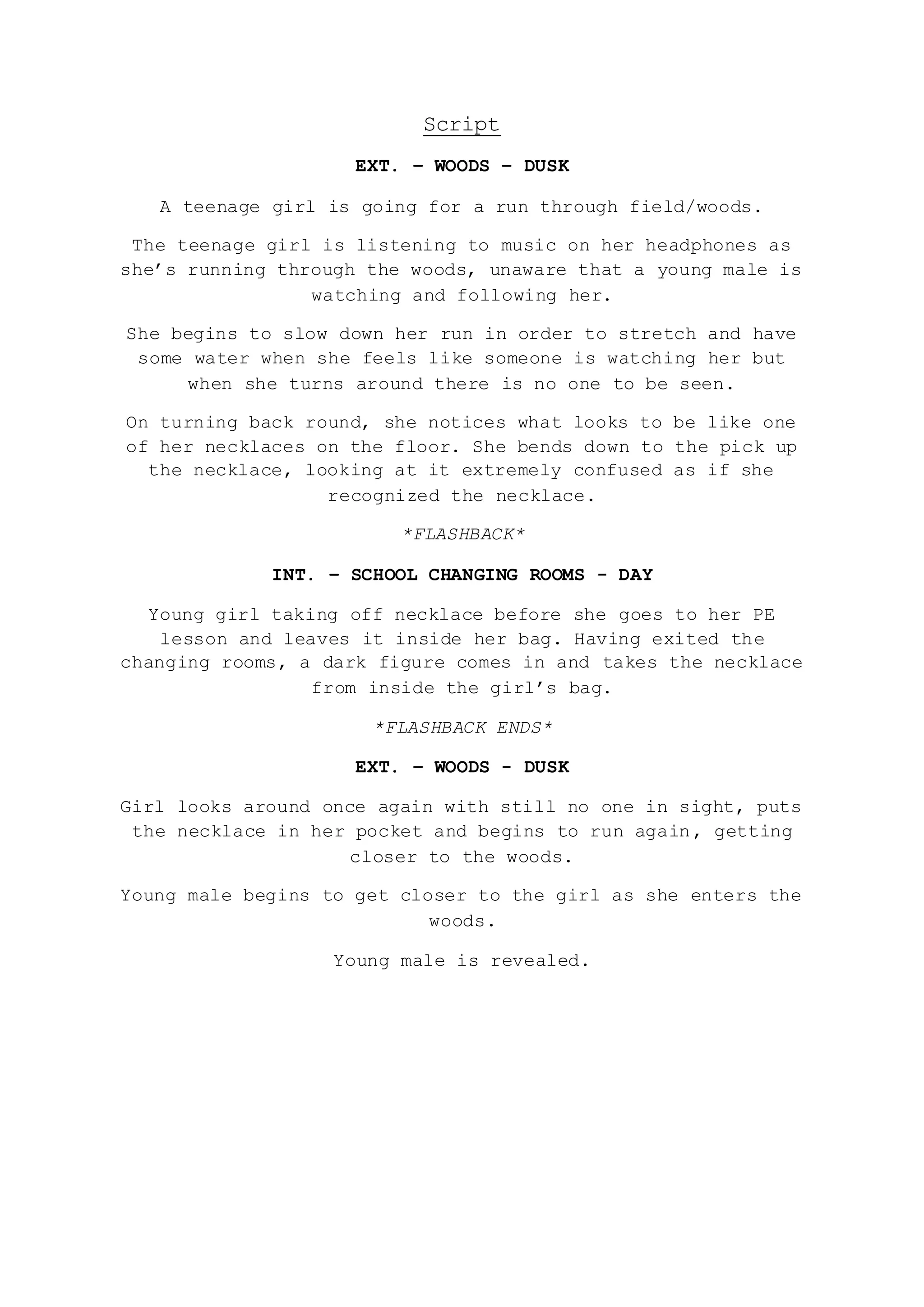 Opening scene script | DOCX