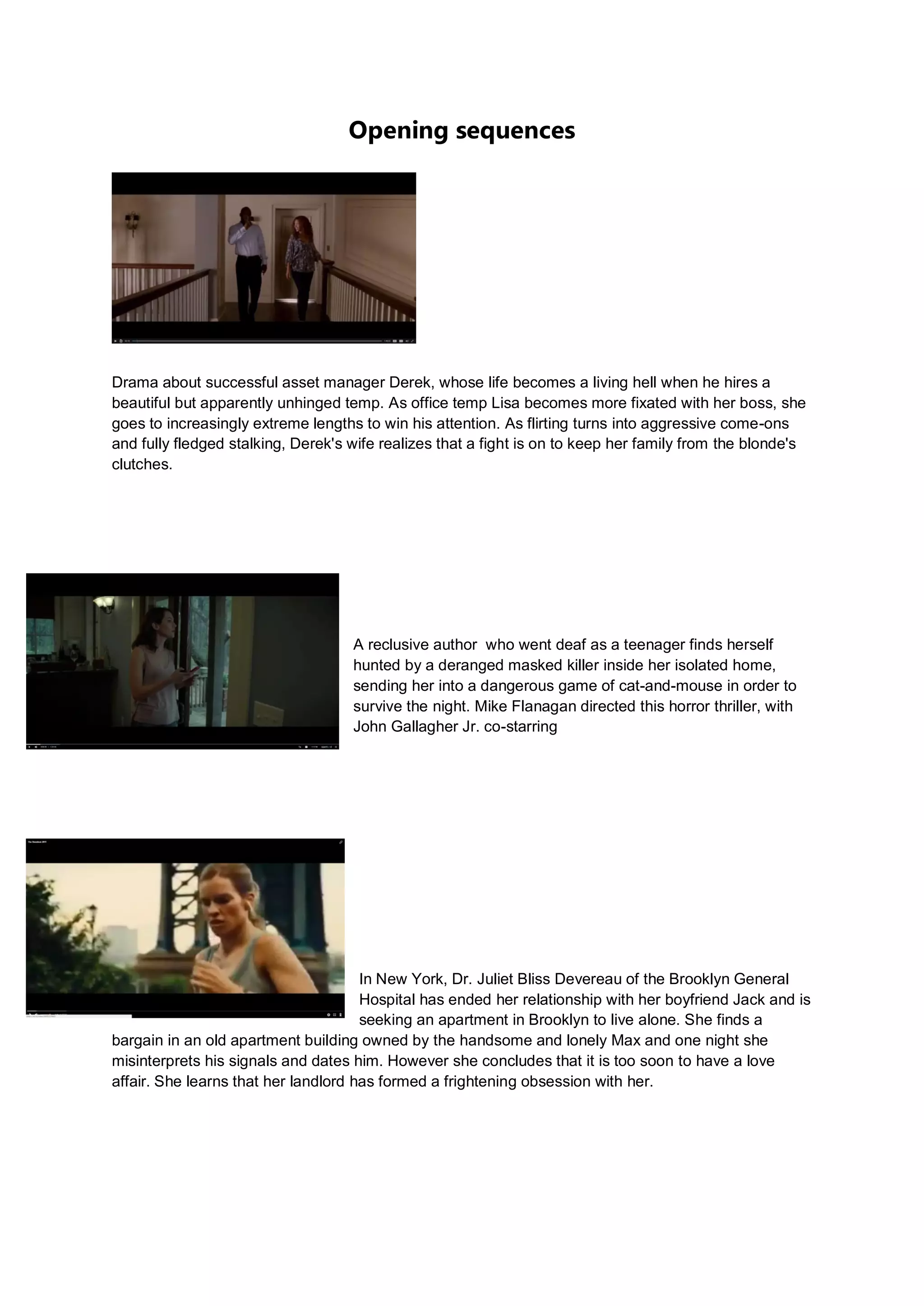 Opening scenes (kamron grant) | PDF