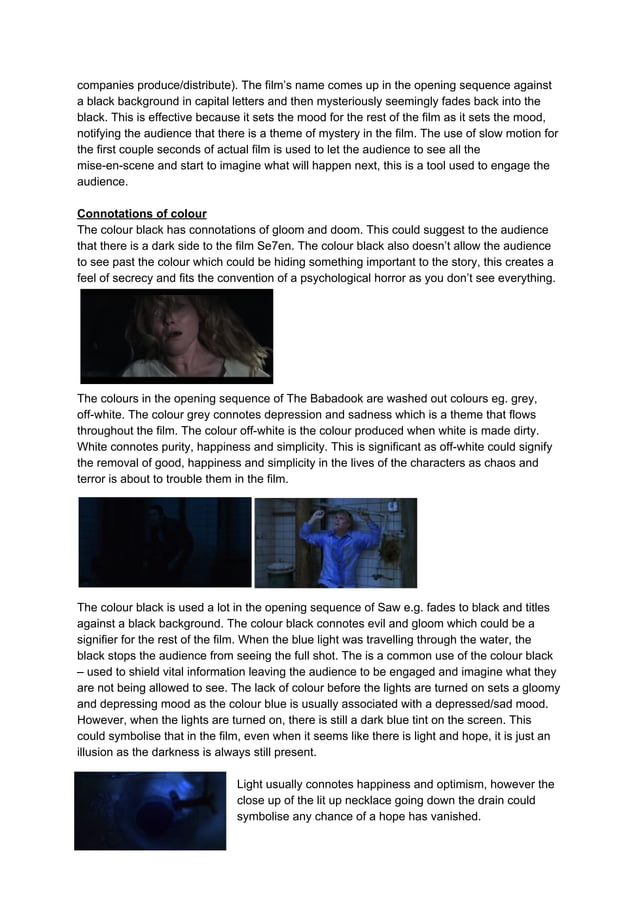 Opening sequence analysis | PDF | Movies | Entertainment