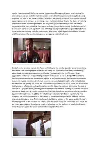 Opening Sequence Analysis - Pulp Fiction | DOCX