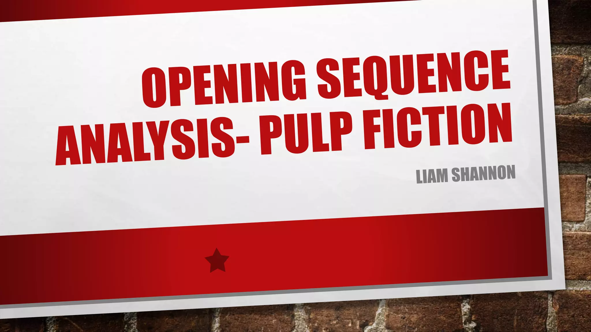 Opening sequence analysis- pulp fiction | PPTX | True Crime | Genres