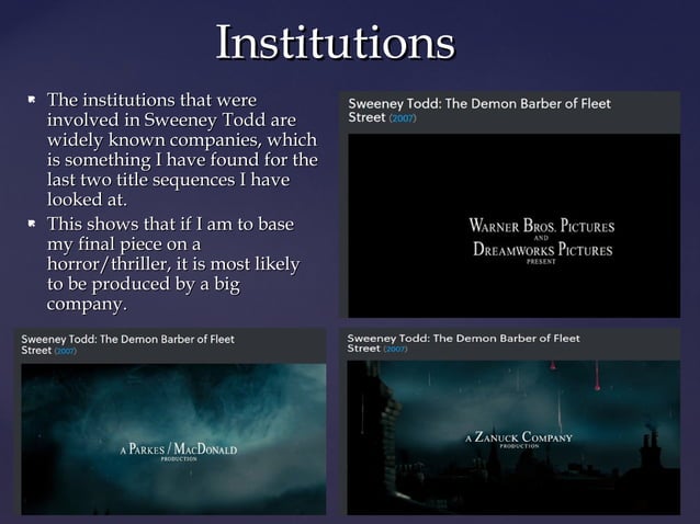 Opening sequence analysis sweeney todd | PPT