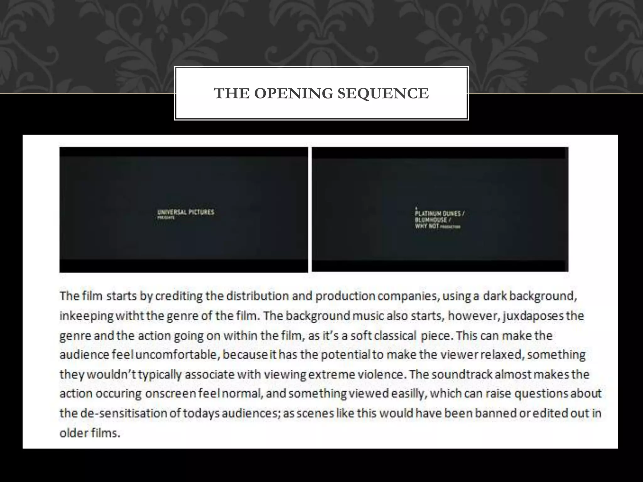 Opening SEquence Analysis - The Purge | PPTX