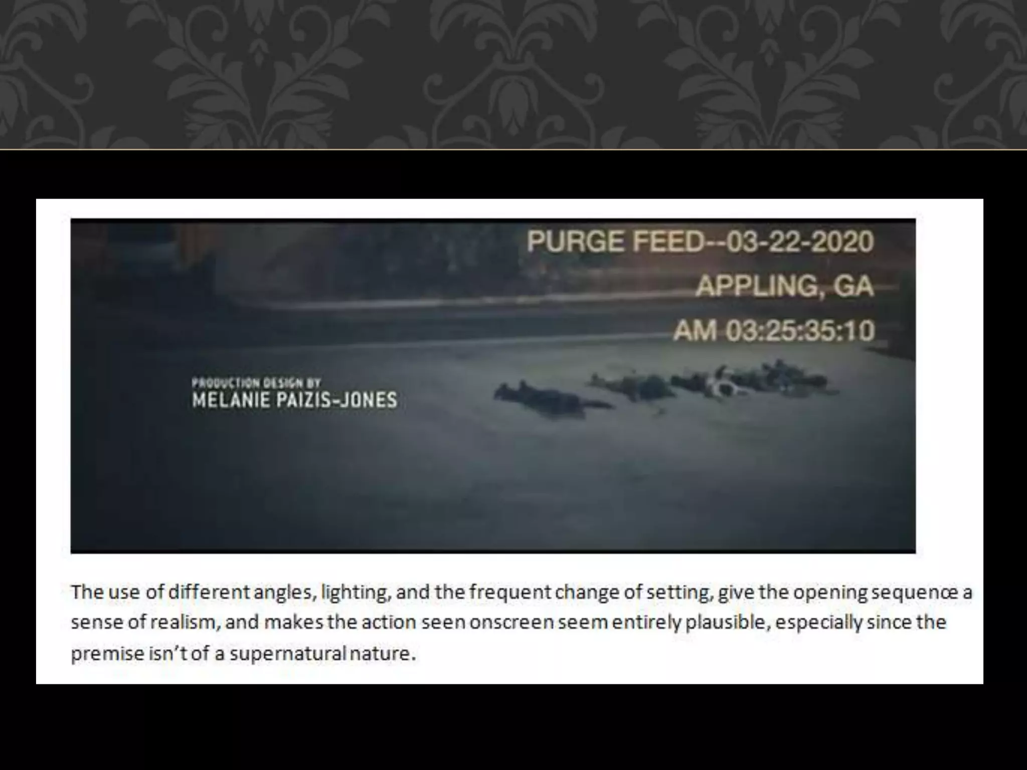 Opening SEquence Analysis - The Purge | PPT