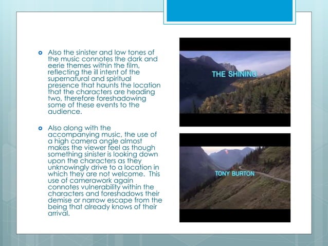 Opening Sequence Analysis- The Shining | PPT