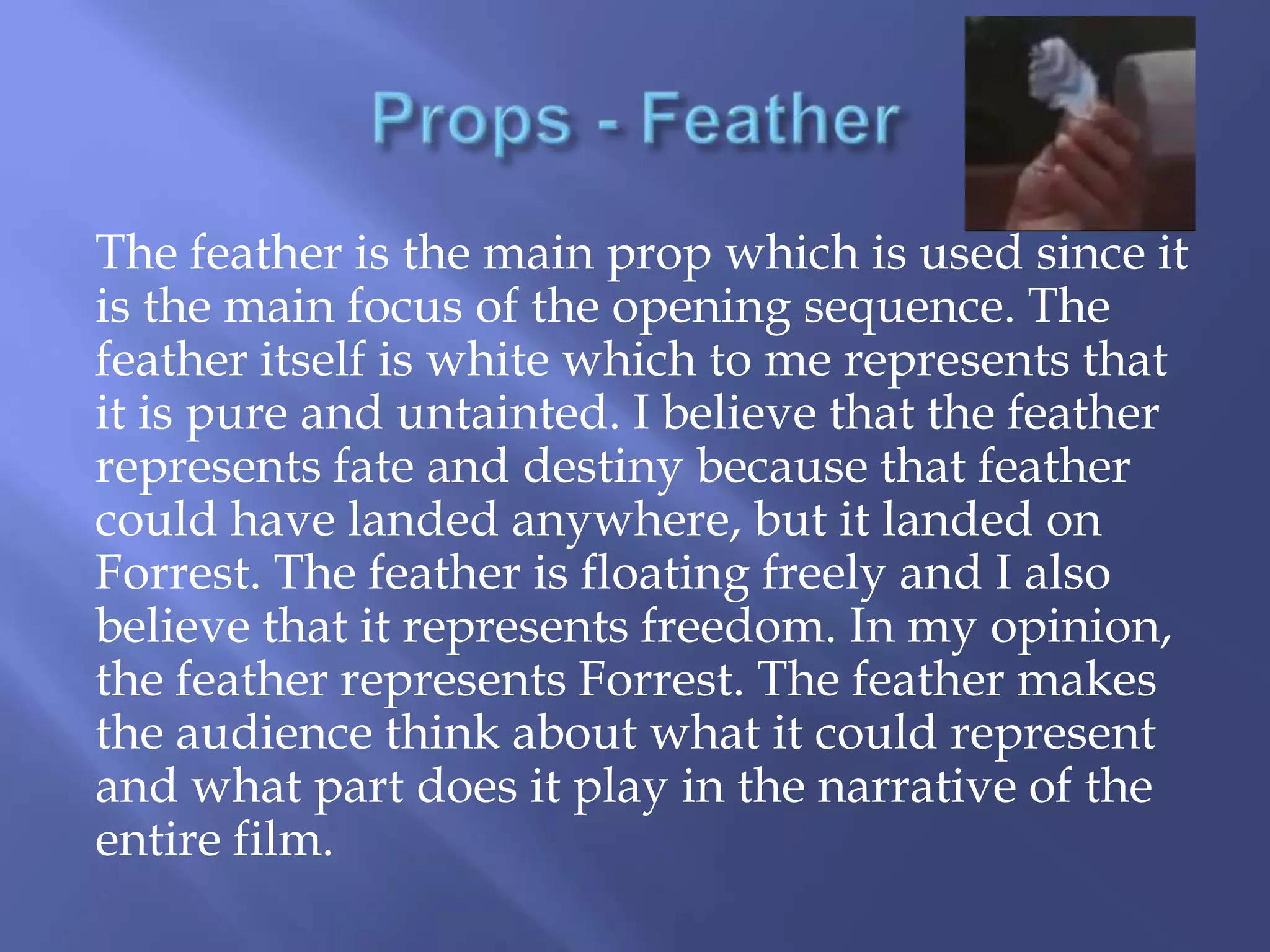 Opening sequence analysis of forrest gump | PPTX