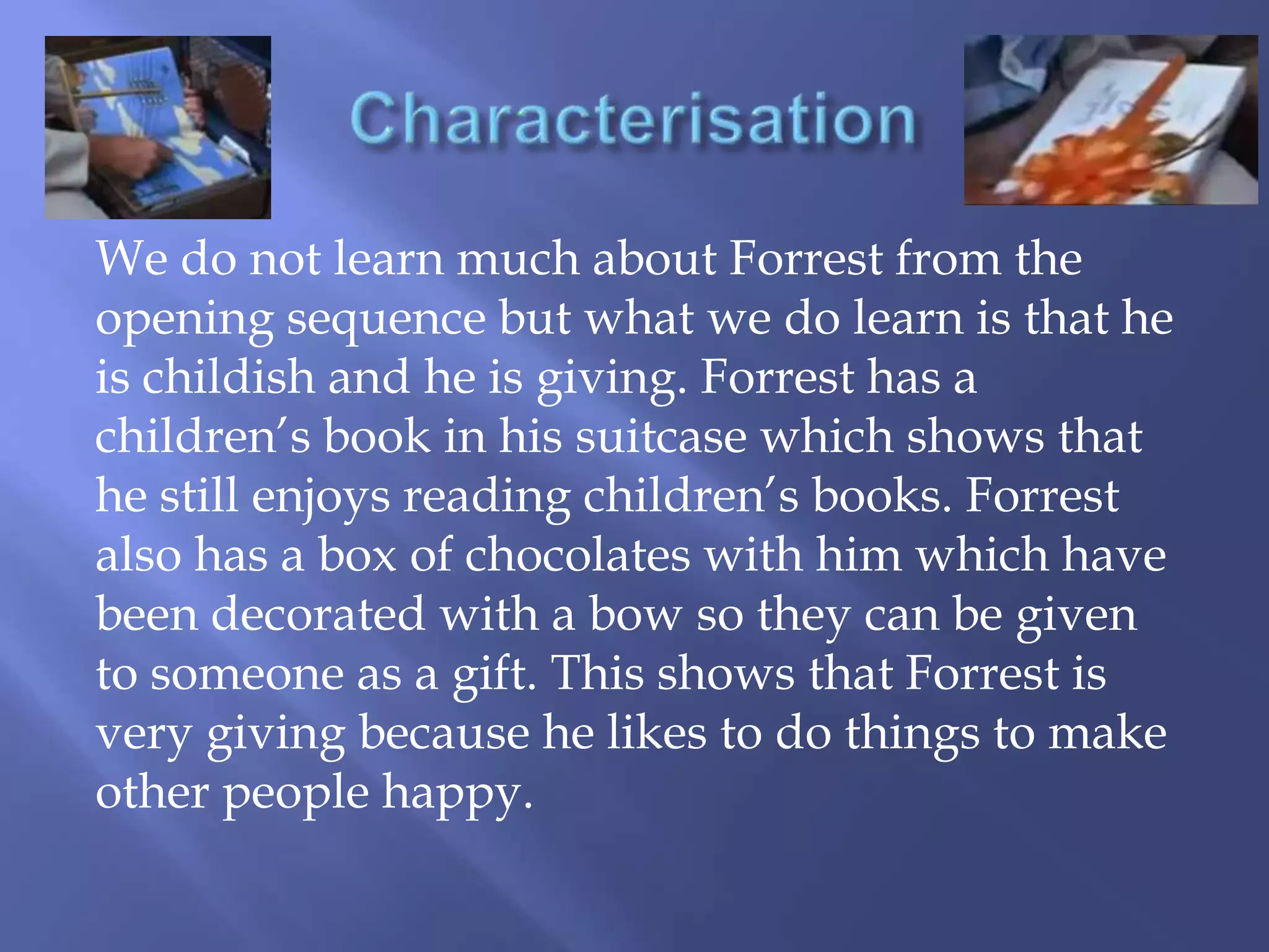 Opening sequence analysis of forrest gump | PPTX