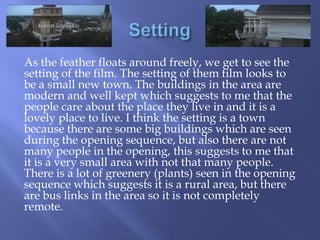 Opening sequence analysis of forrest gump | PPTX