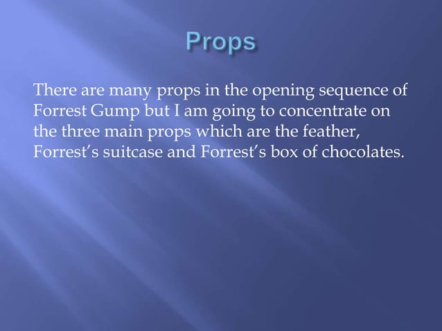 Opening sequence analysis of forrest gump | PPTX