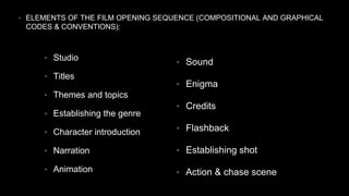 Opening Sequence Codes & Conventions | PPT