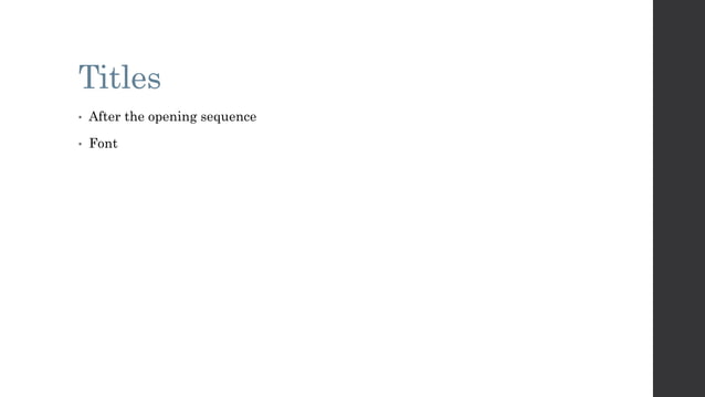 Opening Sequence- Initial Ideas Pitch | PPT