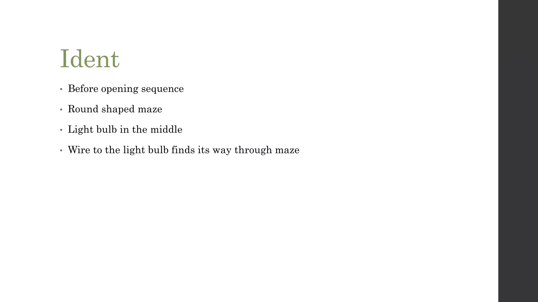 Opening sequence pitch | PPTX