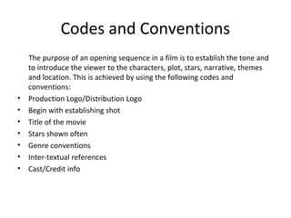 Opening sequences | PPT