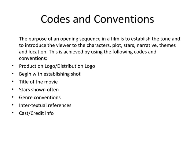 Opening sequences | PPT