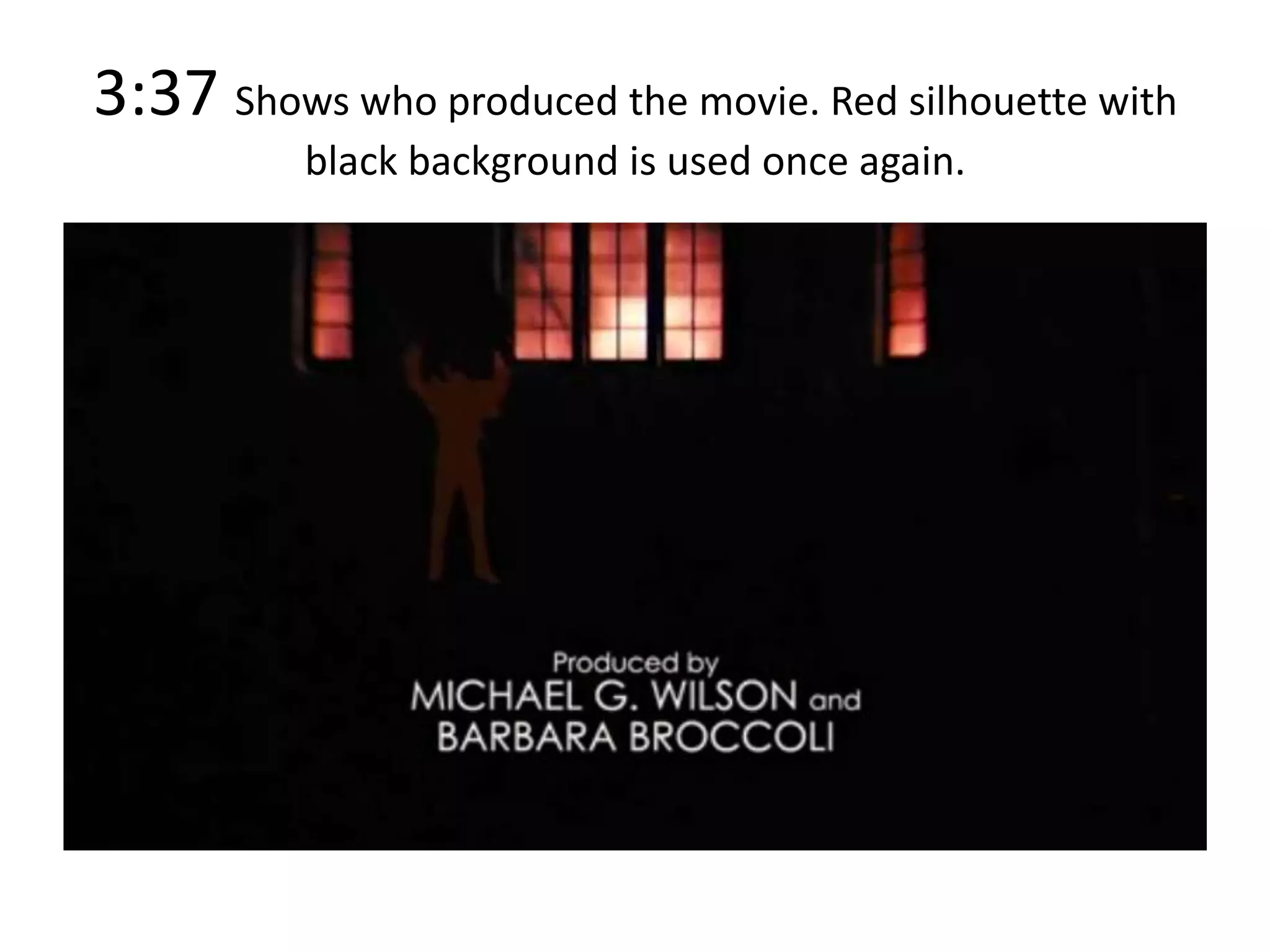 Skyfall opening sequence screenshots timeline | PPTX