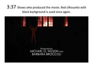 Skyfall opening sequence screenshots timeline | PPTX