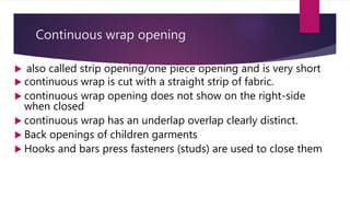 Openings in garments-CSEC Section 7 | PPTX