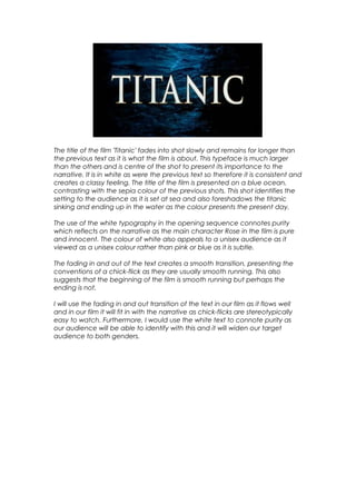 Opening title titanic | DOC