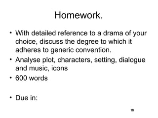 Opening to year 12 course and tv drama amended sept 2012 | PPT | Drama ...