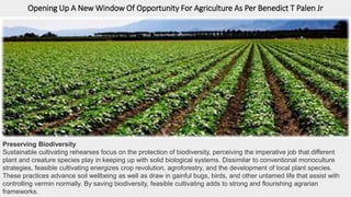 Opening Up A New Window Of Opportunity For Agriculture As Per Benedict ...