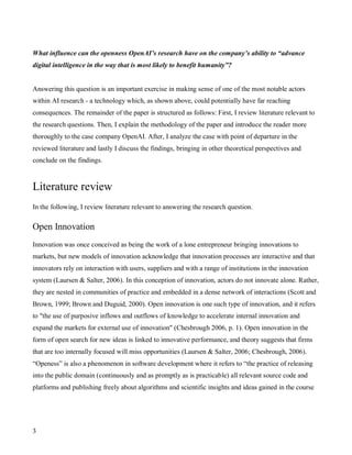Open innovation and artificial intelligence: Can OpenAI benefit ...