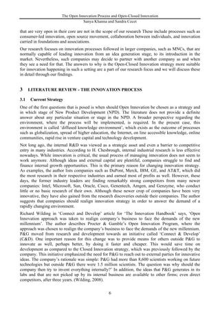 Open Innovation Process and Open Closed Innovation | PDF