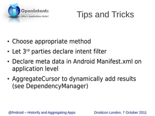 Open intents Aggregating Apps | PDF
