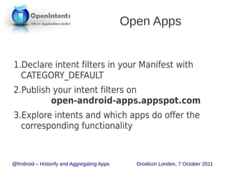 Open intents Aggregating Apps | PDF