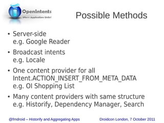 Open intents Aggregating Apps | PDF