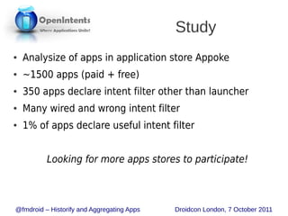 Open intents Aggregating Apps