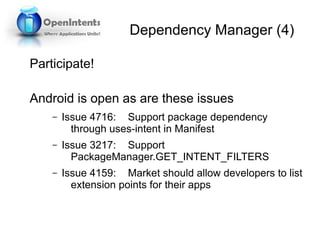Open Intents And Dependencies | PPT