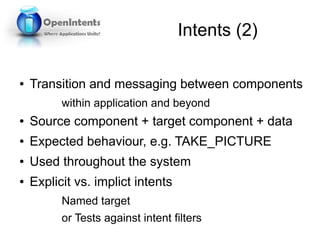 Open Intents - Android Intents Mechanism and Dependency Management | PDF | Operating Systems ...