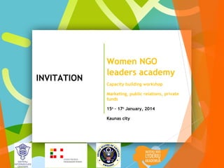 Open invitation to trainings | PPT