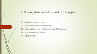 Open issue in oop | PPT