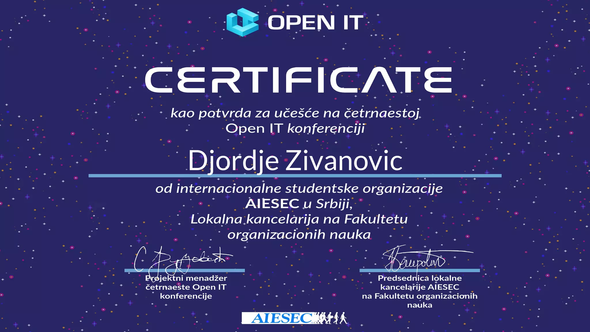 Open IT Conference participation | PDF