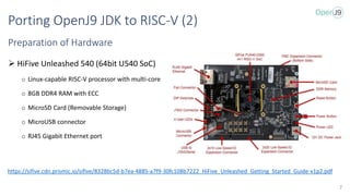Open j9 jdk on RISC-V | PPT