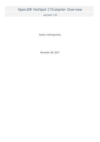 OpenJDK HotSpot C1Compiler Overview | PDF