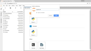 Open Jupyter Notebook and JupyterLab as a desktop application | PPT