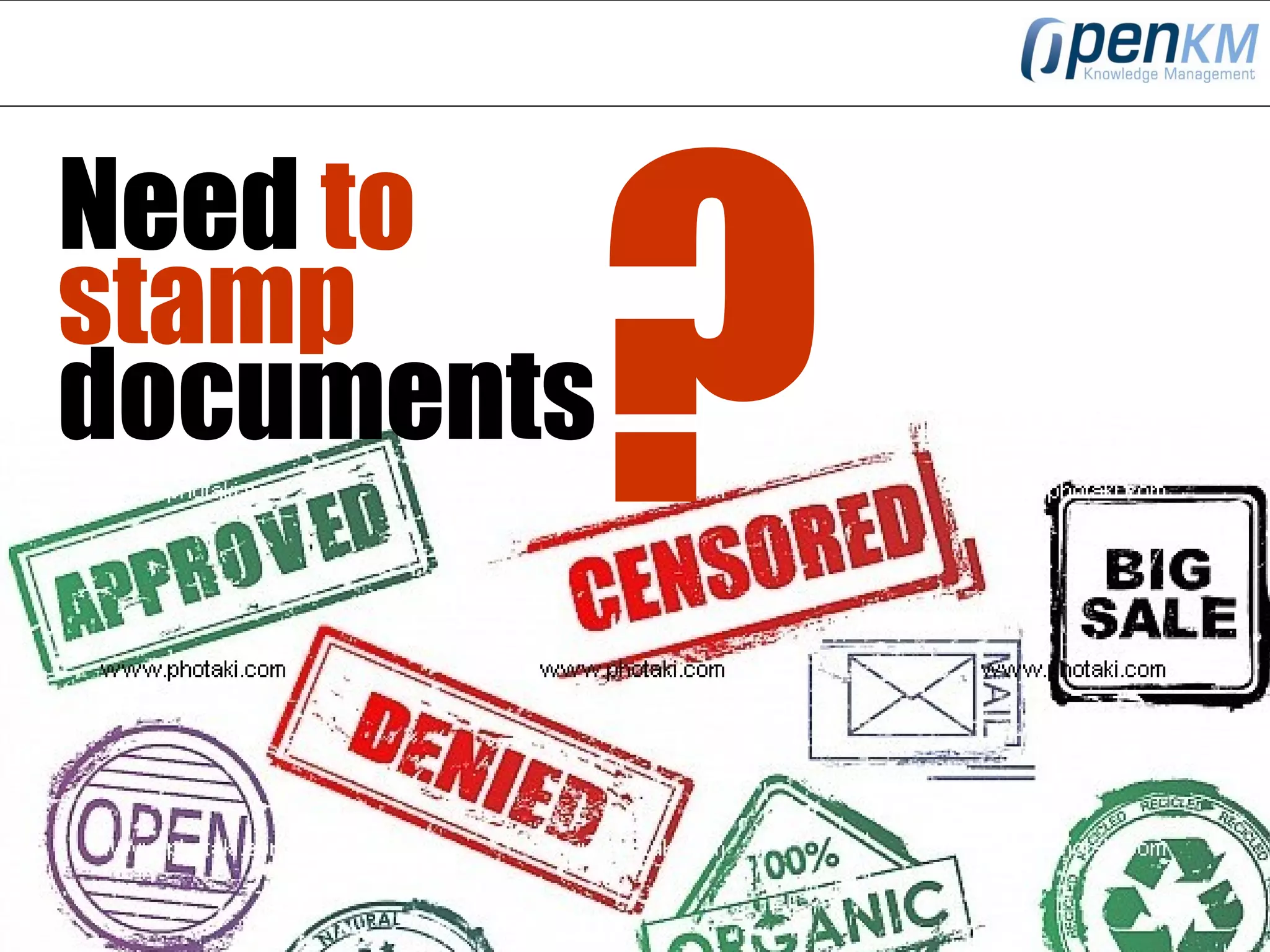 OpenKM- Professional extension: Stamp | PDF